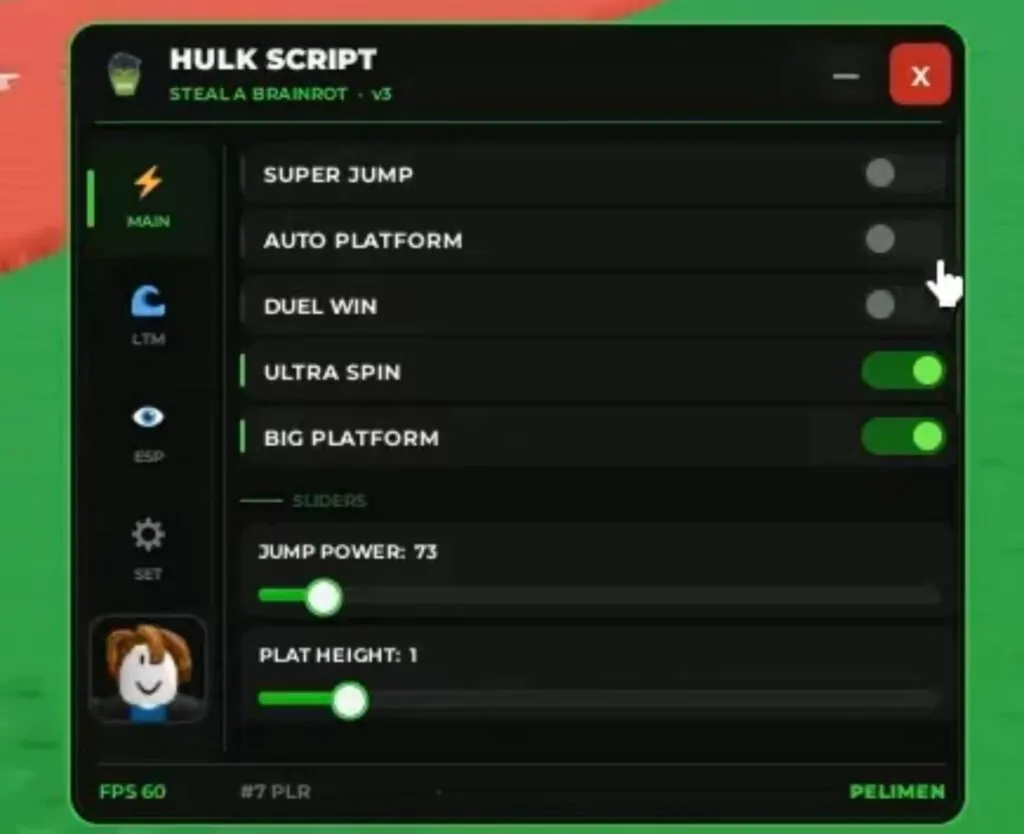 Steal a Brainrot Script Hulk Hub - Invisible, Trade Freeze, AutoFarm
